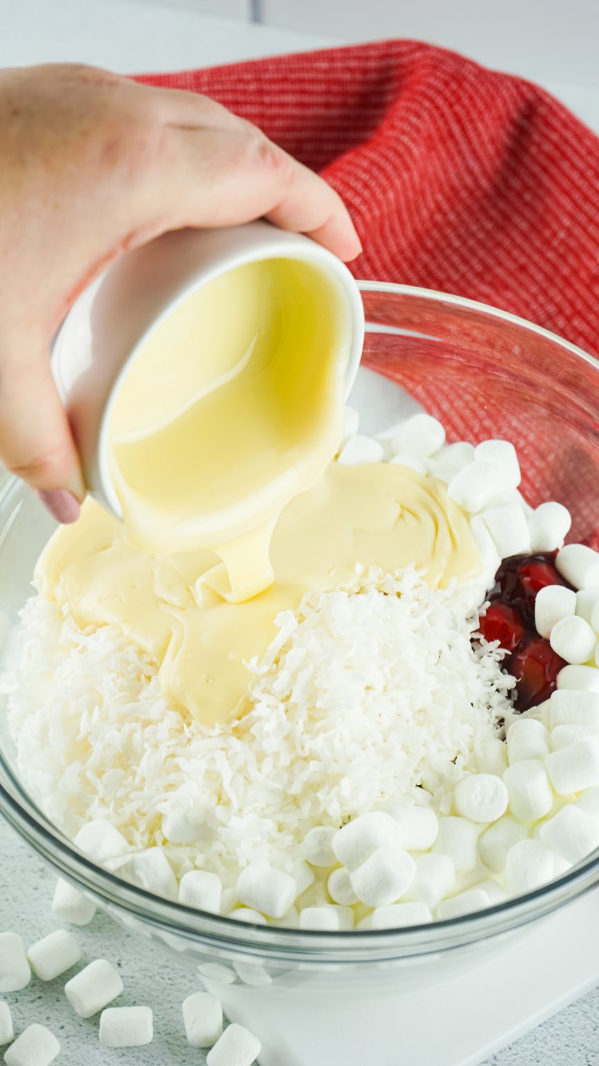 Cherry Fluff Salad - Mixin Mamas