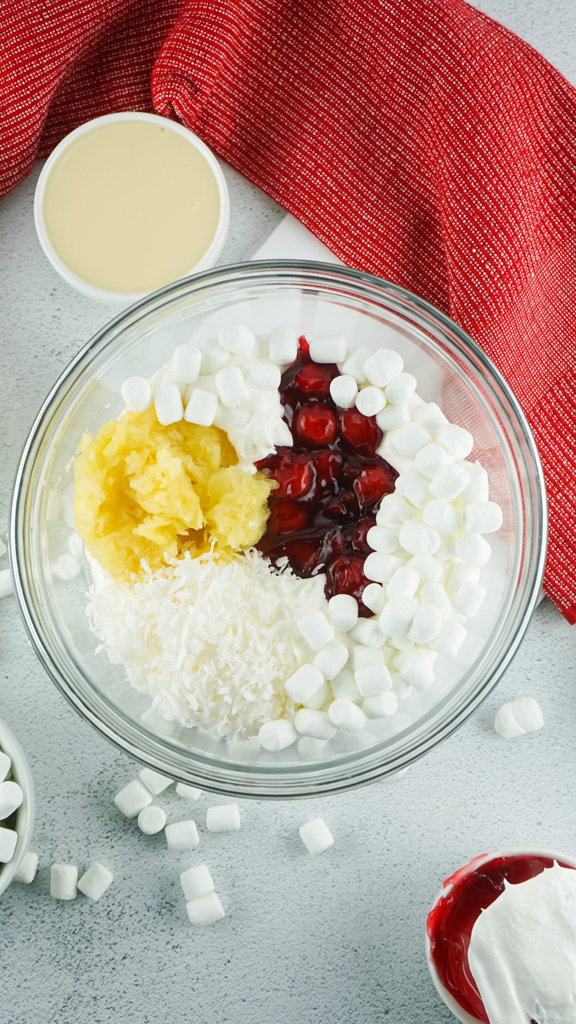 Cherry Fluff Salad - Mixin Mamas