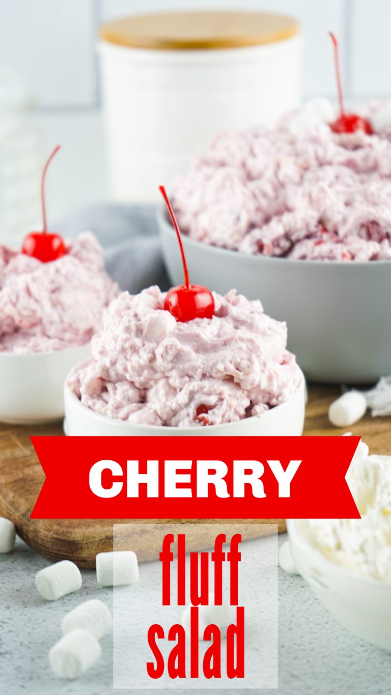Cherry Fluff Salad - Mixin Mamas