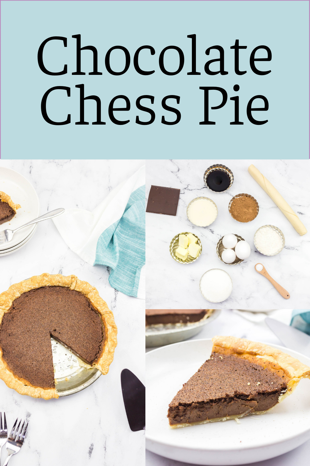 Chocolate Chess Pie - Mixin Mamas