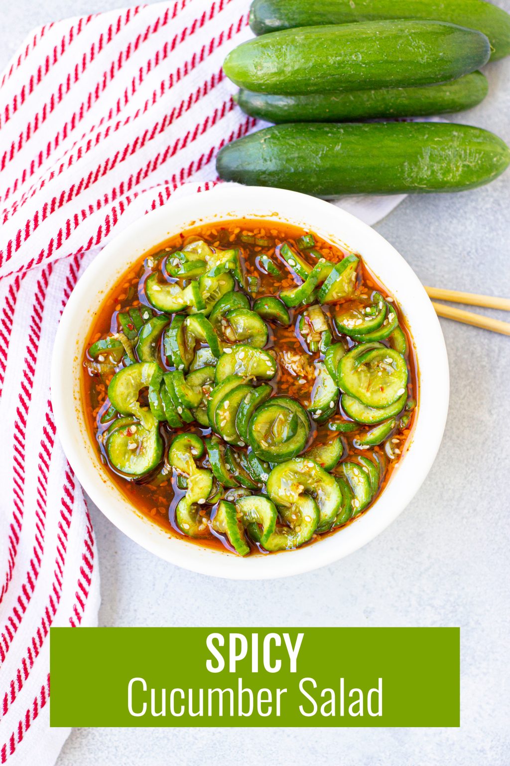 Spicy Cucumber Salad - Mixin Mamas