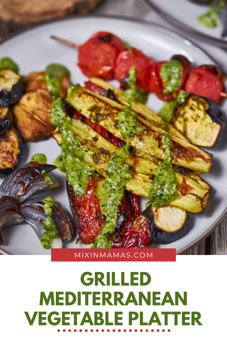 Grilled Mediterranean Vegetable Platter - Mixin Mamas