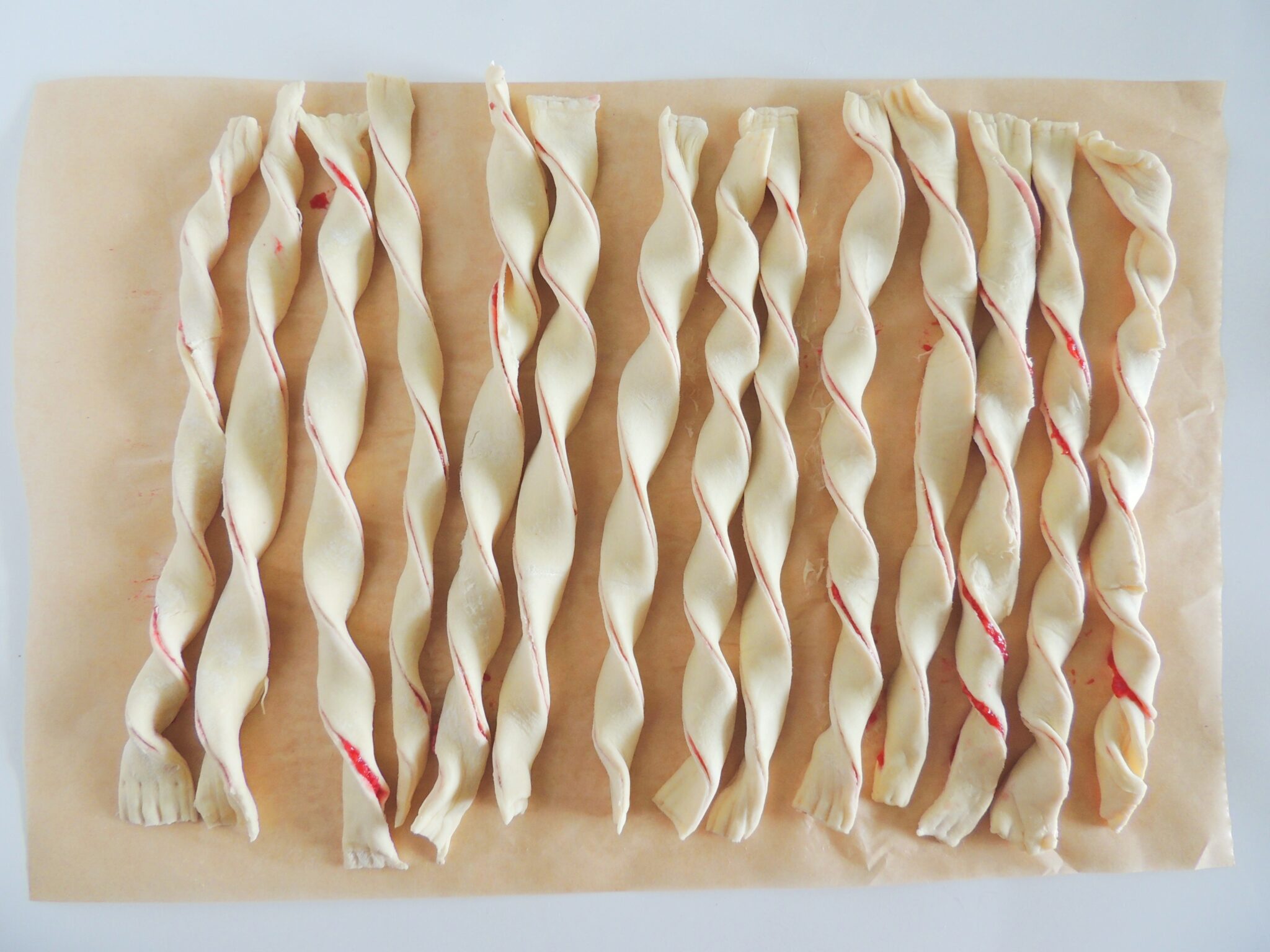 Puff Pastry Candy Cane - Mixin Mamas