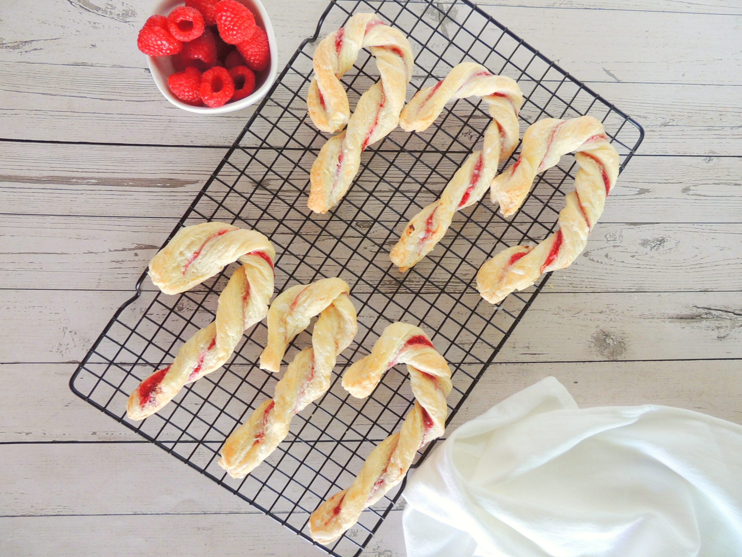Puff Pastry Candy Cane - Mixin Mamas