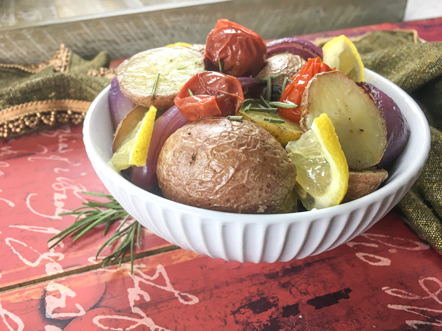 Easy Roasted Rustic Potatoes - Mixin Mamas