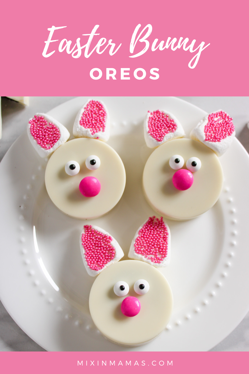 Easter Bunny Oreos Recipe - Mixin Mamas