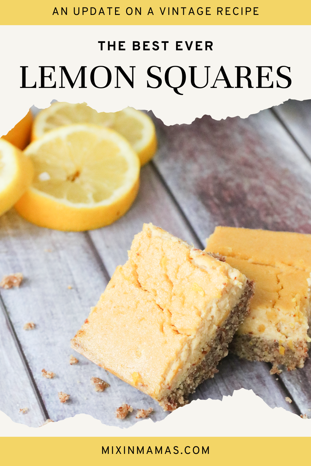Easy Lemon Squares - Mixin Mamas