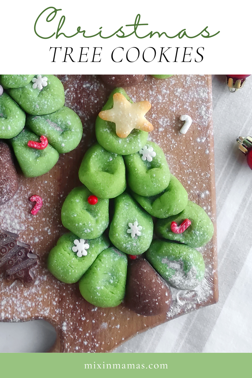 Christmas Tree Cookies - Mixin Mamas